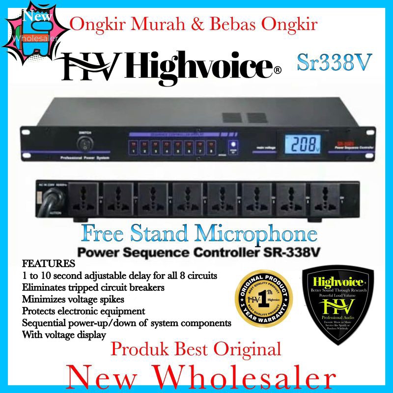 Jual Power Sequencer Highvoice controller SR338 V New Sr 338 Original | Shopee Indonesia