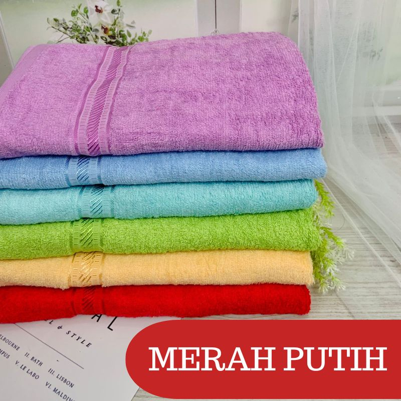 Jual RC Merah Putih Handuk Mandi 30x70/50x100/70x135 Handuk mandi motif ...
