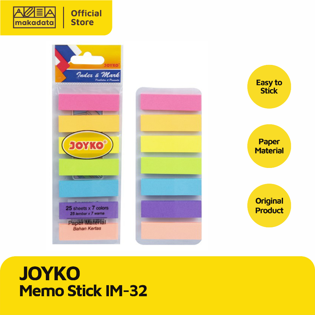Jual MEMO STICKY NOTE INDEX & MARK / PENANDA / PEMBATAS KERTAS IM-32 ...