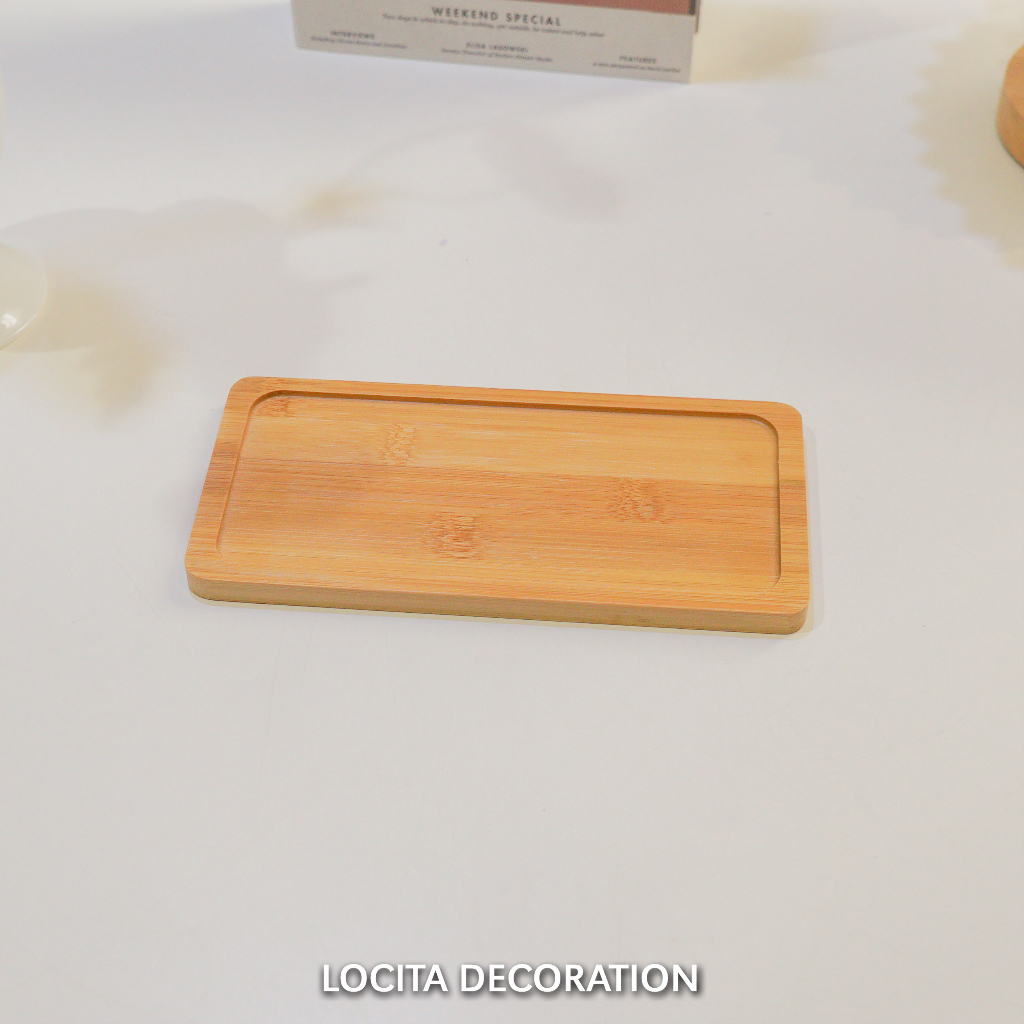 Jual Nampan Kayu Estetik/Tray Bambu Aesthetic untuk Tempat Bumbu Toples ...