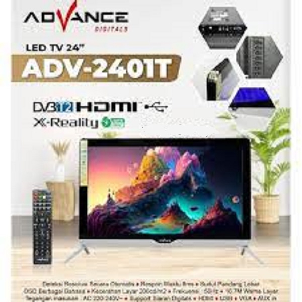 Jual Advance LED Digital TV 24" HD ADV 2401T USB Movie DVB-T2 24Inch 2401 | Shopee Indonesia