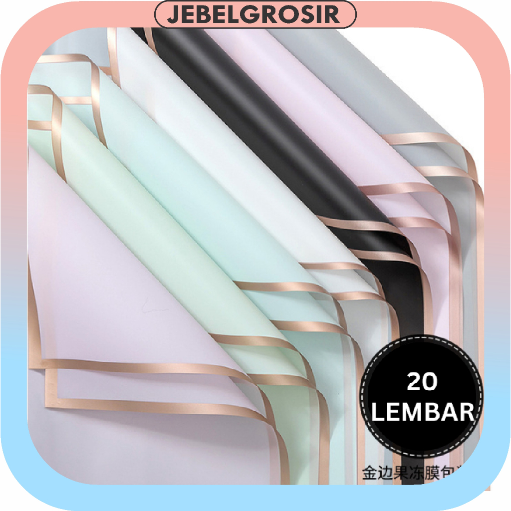 Jual 20 LEMBAR Flower Wrapping Paper Varian List Gold Kertas Buket ...