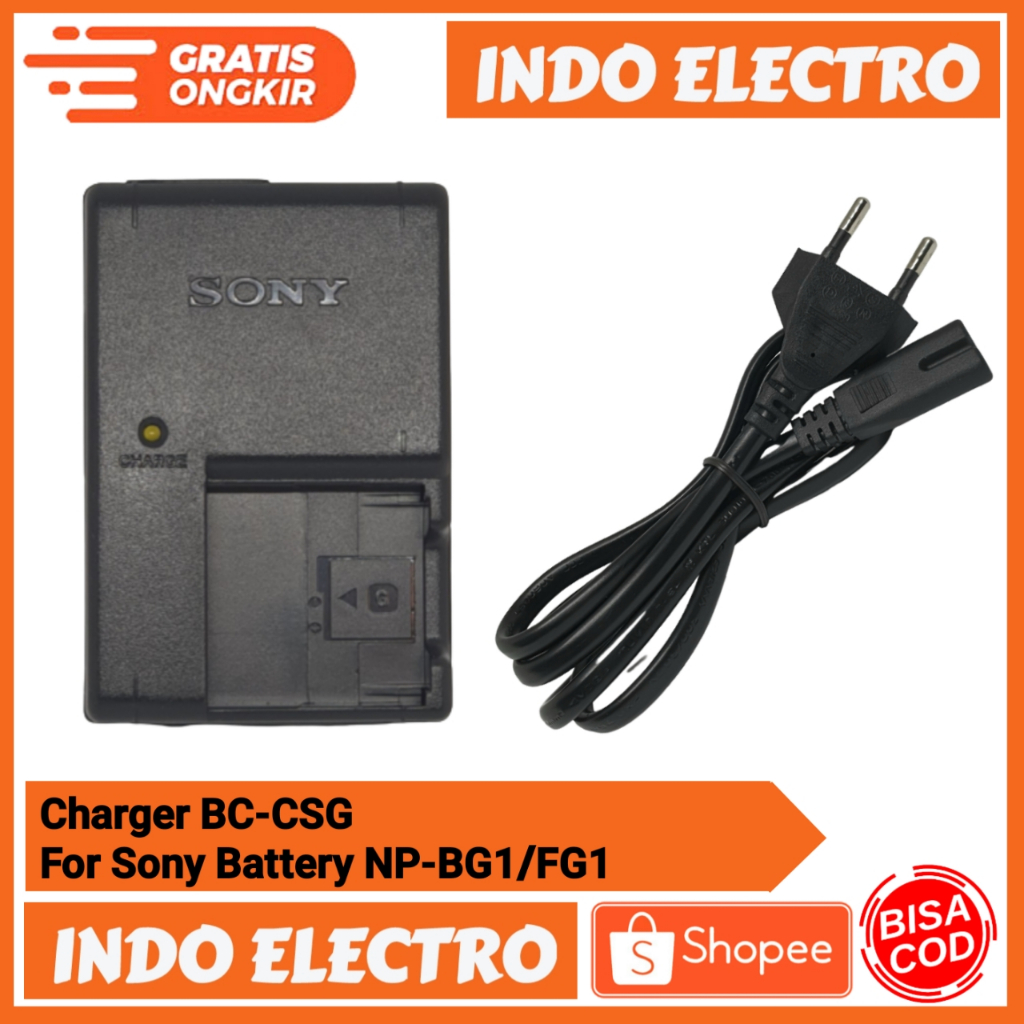 Jual Charger Sony BC-CSG for Batre NP-BG1, NP-FG1 for Sony Cyber-shot DSC-W30, W50, W70, W35 ...