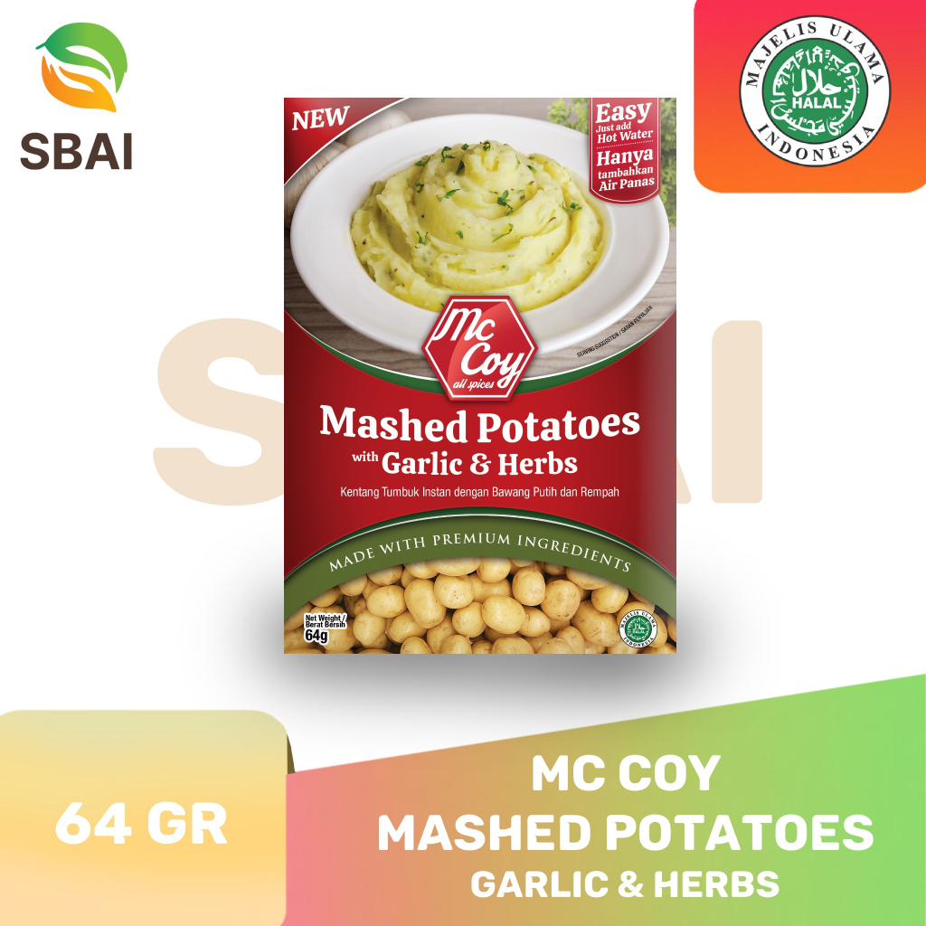 Jual Mc Coy Kentang Tumbuk Instant Bawang Putih Rempah / Mashed ...