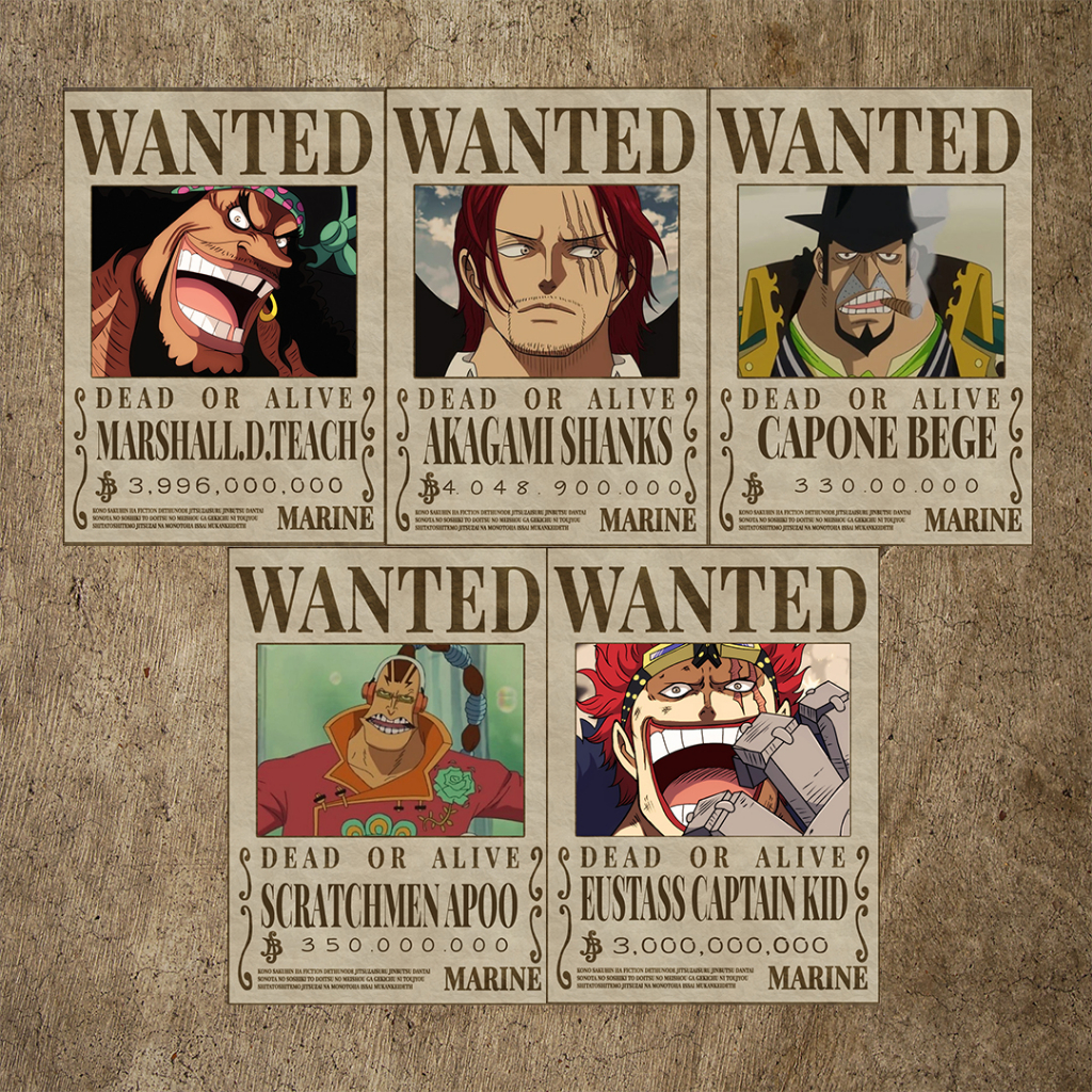 Jual POSTER BOUNTY ONE PIECE IS 45pcs | DELUSIONWALL | POSTER DINDING ...