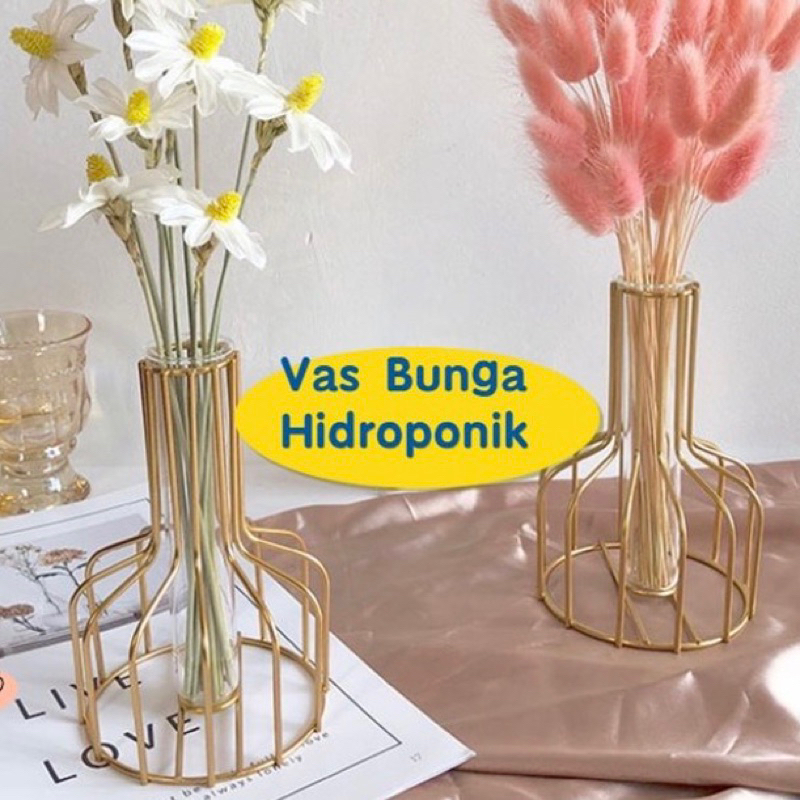 Jual Vas Bunga Gold / Vas Hidroponik bisa untuk tanaman air | Shopee ...