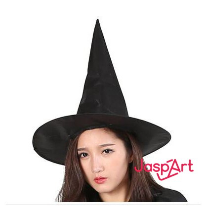 Jual Topi Witch Halloween Hitam Nenek Sihir Topi Haloween Topi Penyihir ...