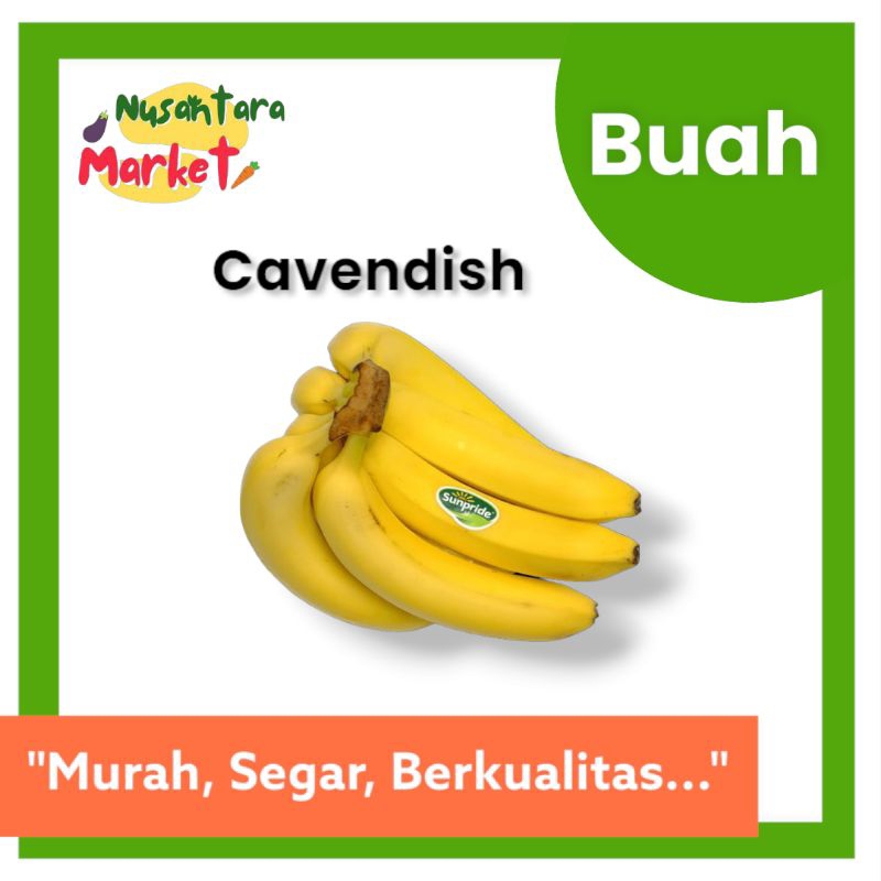 Jual PISANG CAVENDISH SUNPRIDE | 1KG | NUSANTARA MARKET | SURABAYA ...