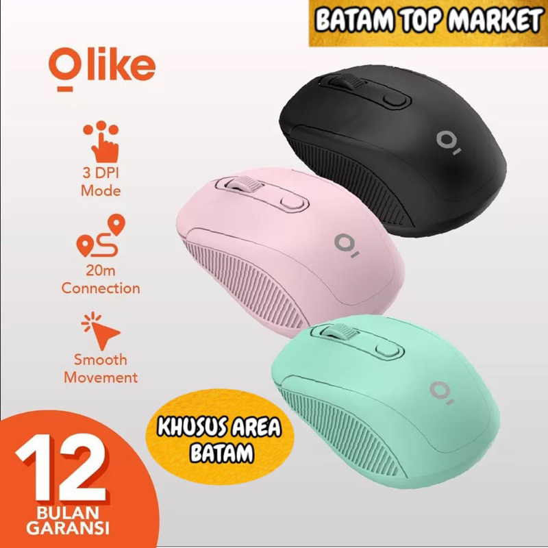 Jual MOUSE WIRELESS 20M CONECTION M2 2.4G OLIKE GARANSI RESMI [ BATAM ...