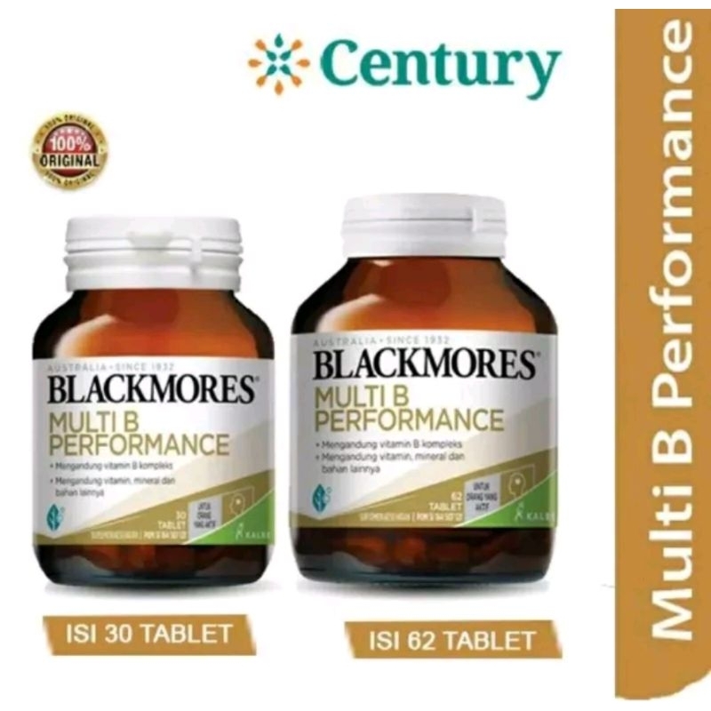 Jual Blackmores Multi B Performance Tablet/Multivitamin/Daya Tahan Tubuh/Anti Stress/Fungsi ...