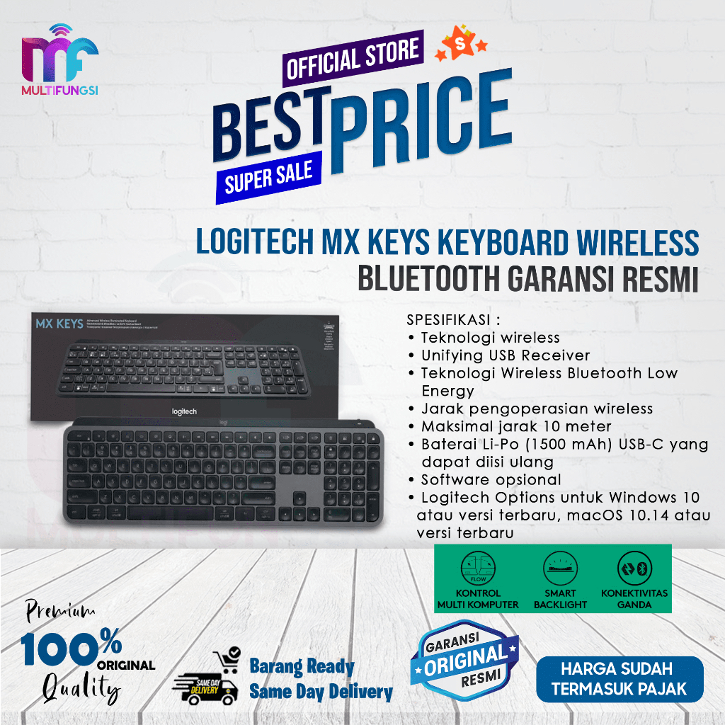 Jual Logitech Mx Keys Keyboard Wireless Bluetooth Garansi Resmi Shopee Indonesia