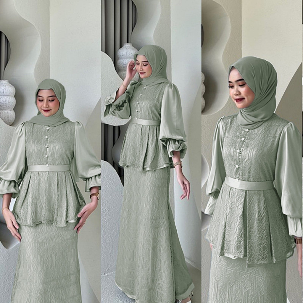 Jual DRESS JENNIFER SIZE M - XXL DAN COUPLE GAMIS BRUKAT / GAMIS OOTD ...