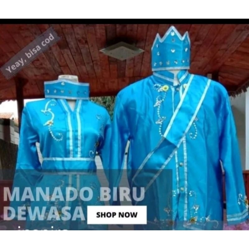 Jual baju adat dewasa Manado satuan (pria&wanita) /pakaian adat ...