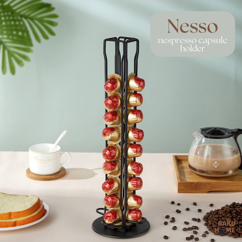 Jual NESO Nespresso Holder Rotating Nespresso Capsule Rack 40 Capsule ...