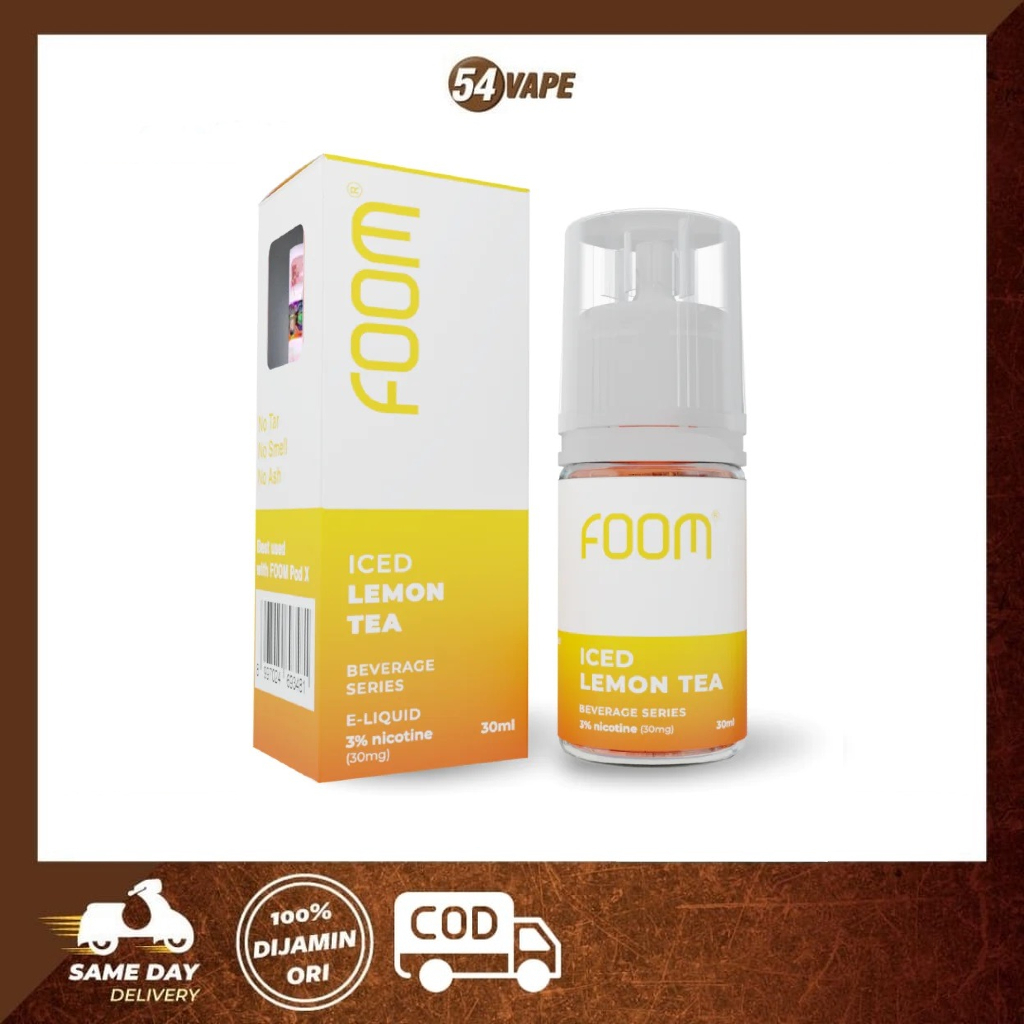 Jual Liquid FOOM Saltnic Iced Lemon Tea 30ml 30mg | Shopee Indonesia