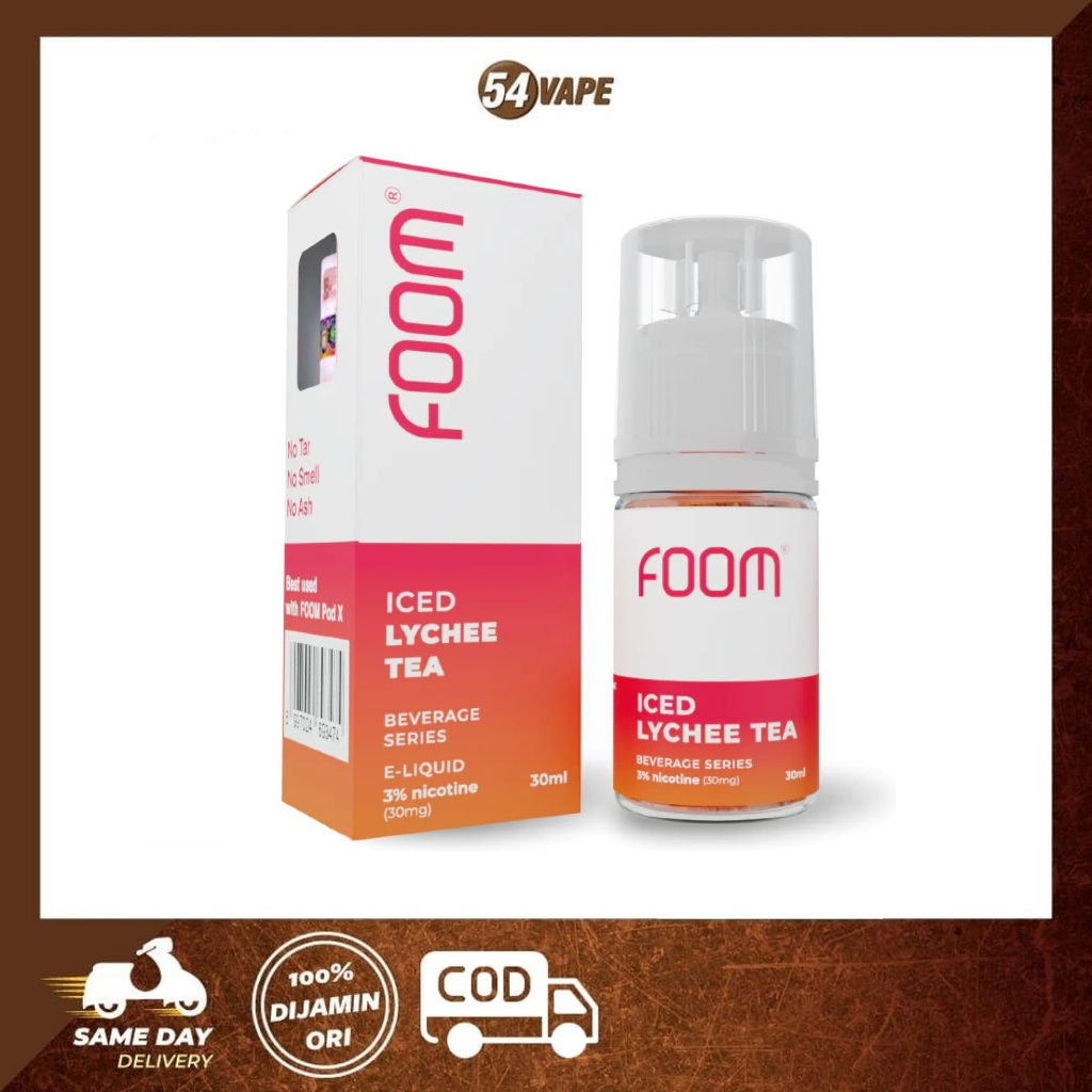 Jual Liquid FOOM Saltnic Iced Lychee Tea 30ml 30mg | Shopee Indonesia