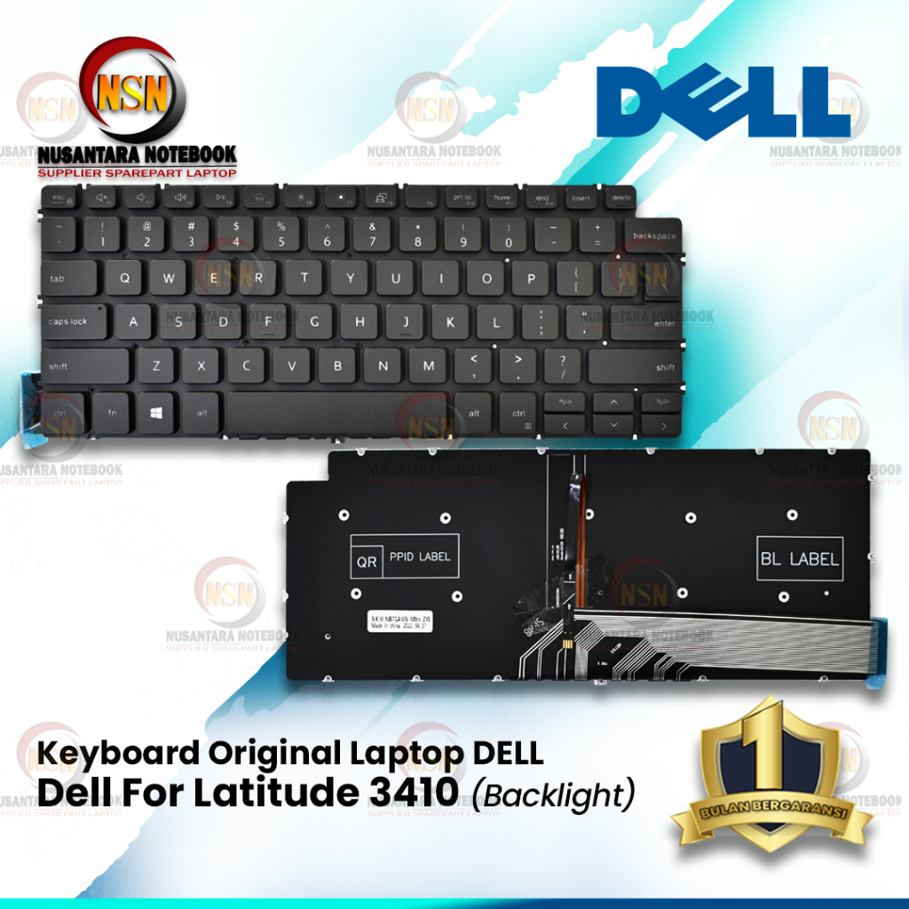 Jual Keyboard Original Laptop For DELL LATITUDE 3410 Backlight | Shopee ...