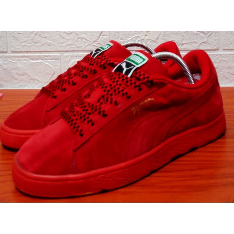 Jual Sepatu pria Puma Suede full merah tapak warna original | Shopee ...