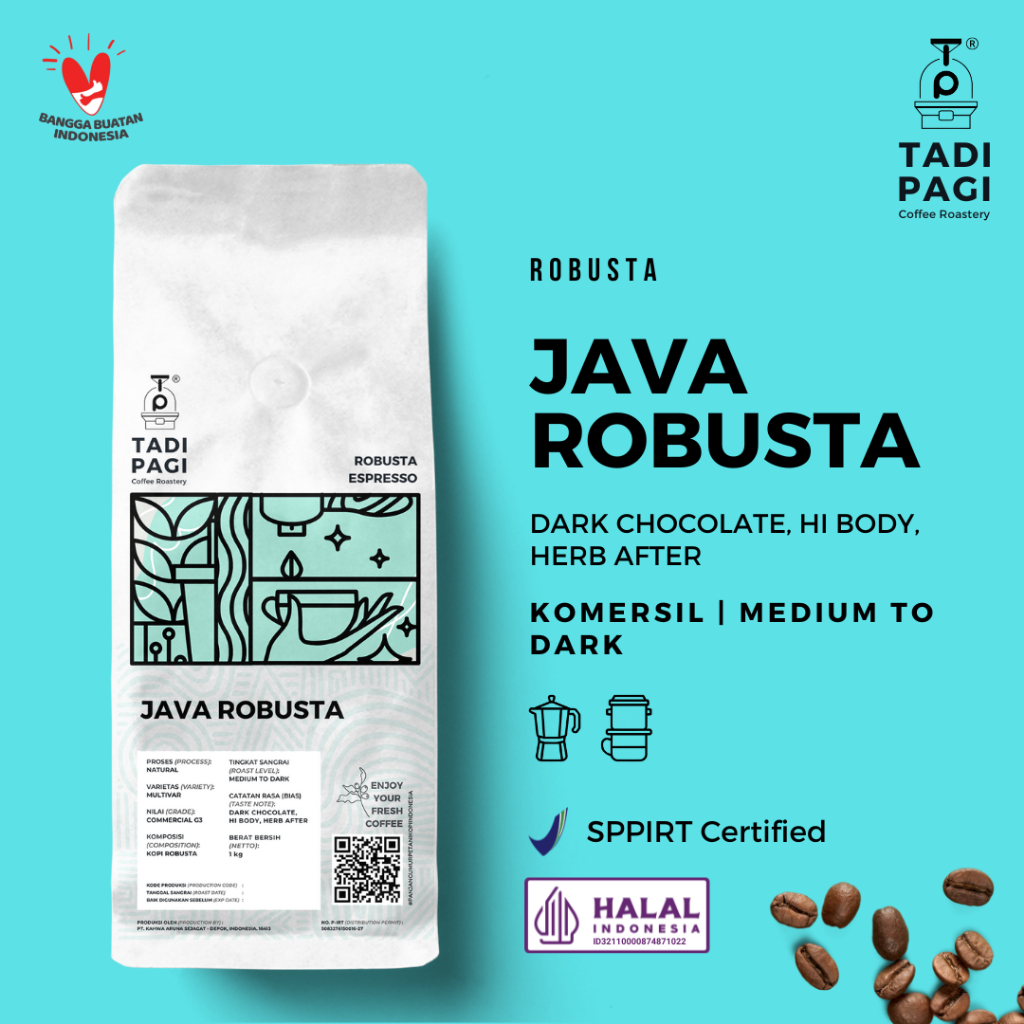 Jual Tadi Pagi Coffee Roastery Java Robusta / Espresso Blend 100gram Kemasan Kecil | Shopee ...