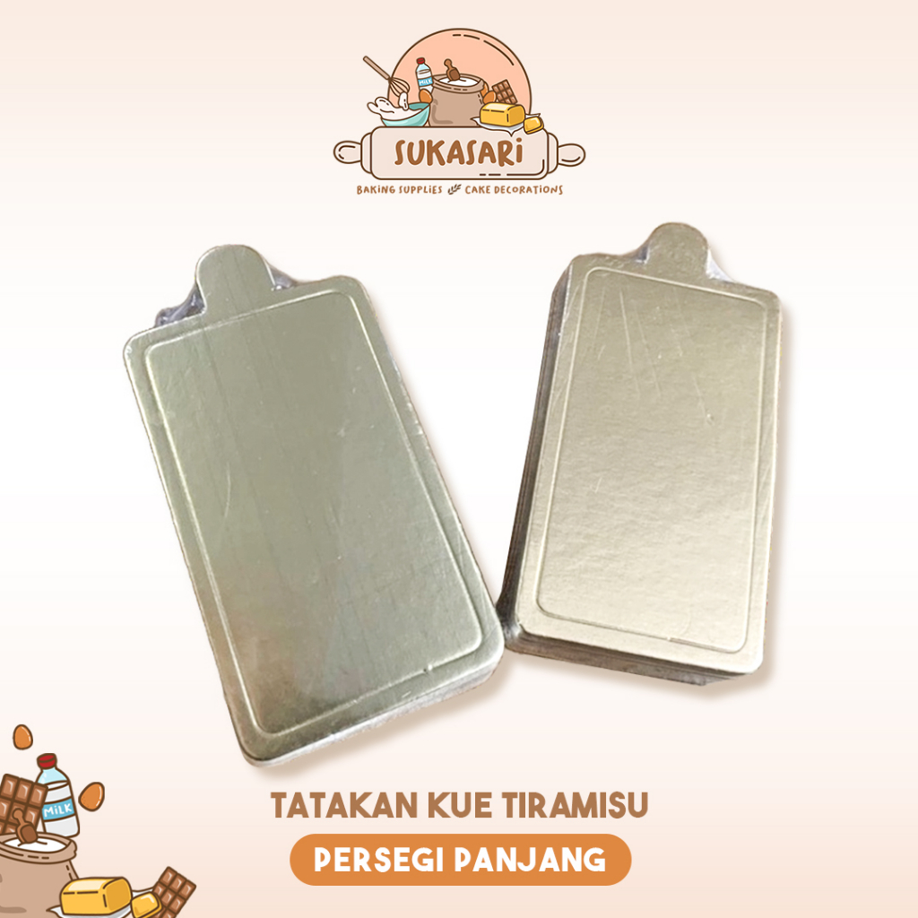 Jual Sukasari - Tatakan Tiramisu Gold Bulat, Segitiga, Kotak, Persegi ...
