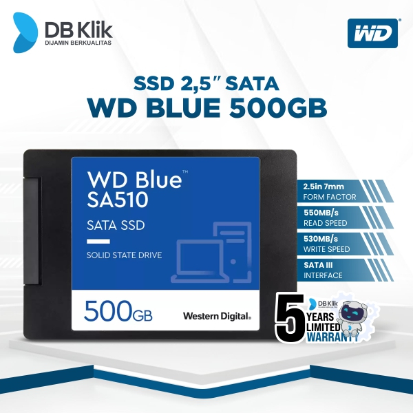 Jual WD SSD BLUE 500GB / 2.5" SATA 7mm SSD / 3D NAND SSD | Shopee Indonesia