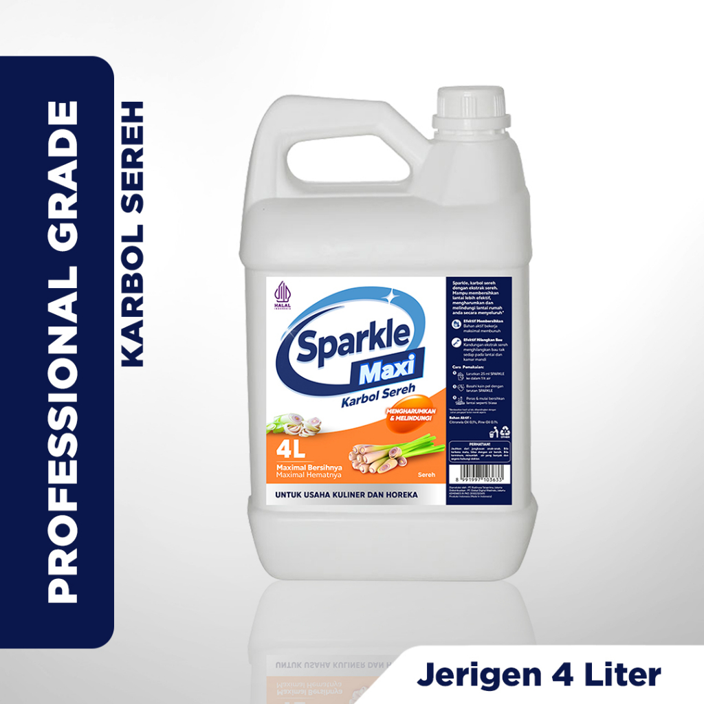 Jual Sparkle MAXI Karbol Sereh Jerigen 4 L | Shopee Indonesia