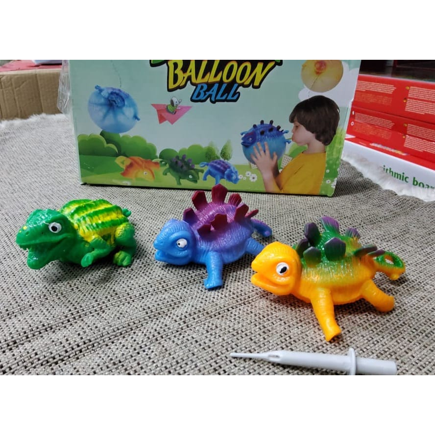 Jual Mainan Anak Balon Tiup Karakter Dinosaurus - Mainan Squeeze Viral ...