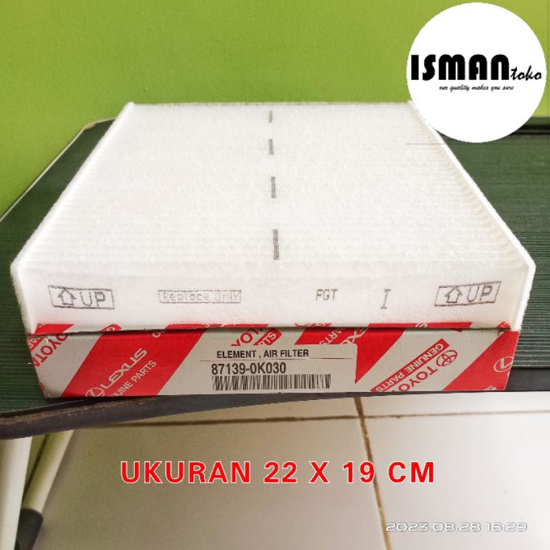 Jual Filter ac innova reborn fortuner vrz hilux original toyota 87139 ...