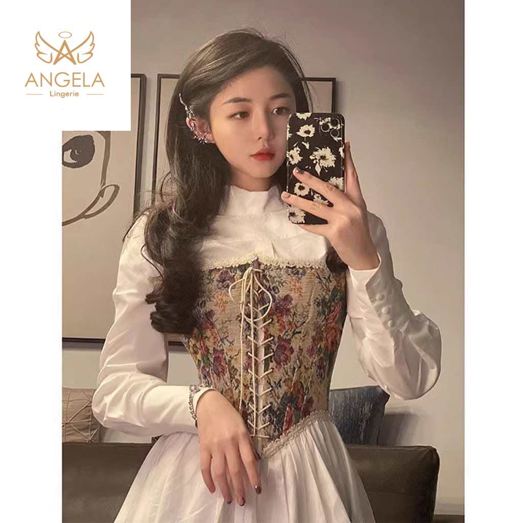 Jual ANGELA PREMIUM SP Jill Vest Korset Korean Long Torso Princess ...