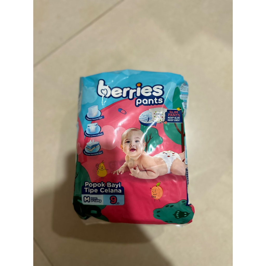Jual Berries Pants Popok Baby Tipe Celana M9 / L8 / XL7 Popok Bayi ...