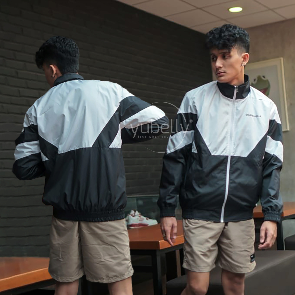 Jual Jaket Pria Bomber Racing High Neck Zipper Original Genious Jacket ...