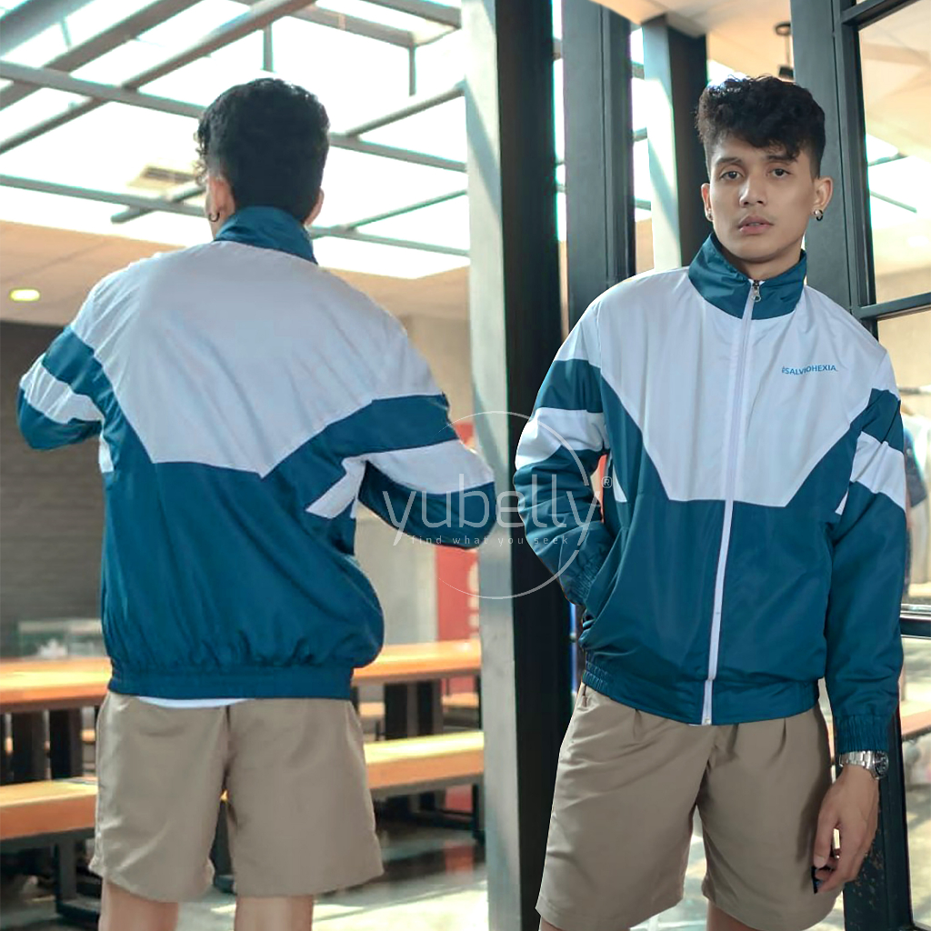 Jual Jaket Pria Bomber Racing High Neck Zipper Original Genious Jacket ...