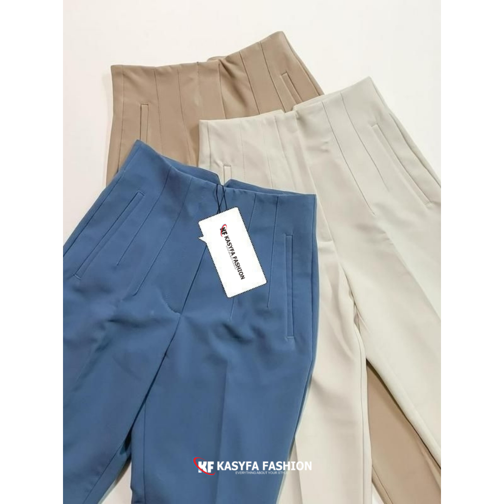 Jual AERUM HIGHWAIST SCUBA PANTS SAKU PASPOL | Shopee Indonesia