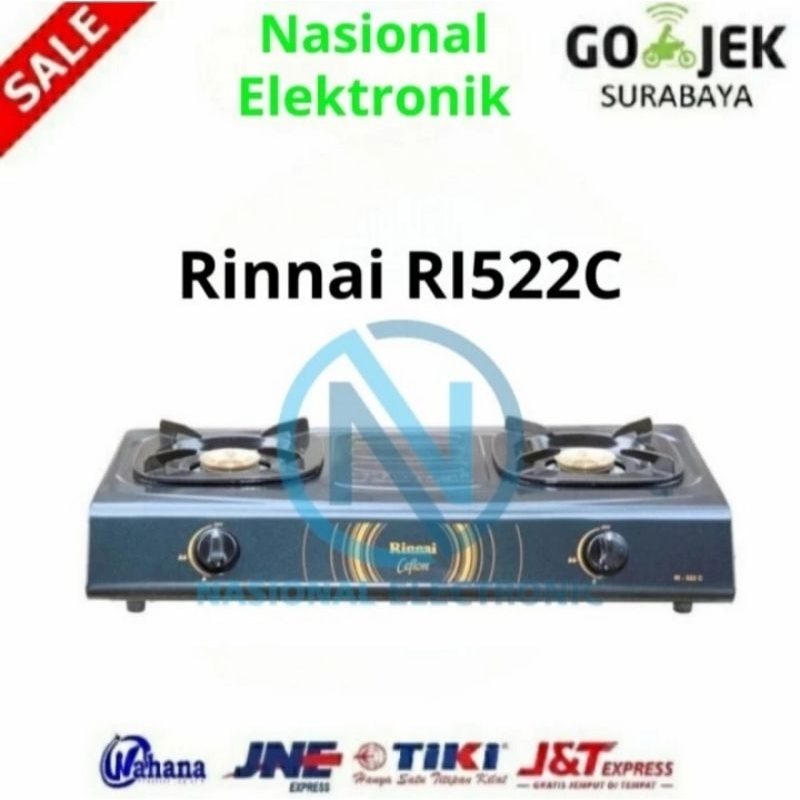 Jual RINNAI RI 522 C KOMPOR GAS 2 TUNGKU/Kompor gas rinnai RI522C/KOMPOR GAS RINNAI RI 522C ...