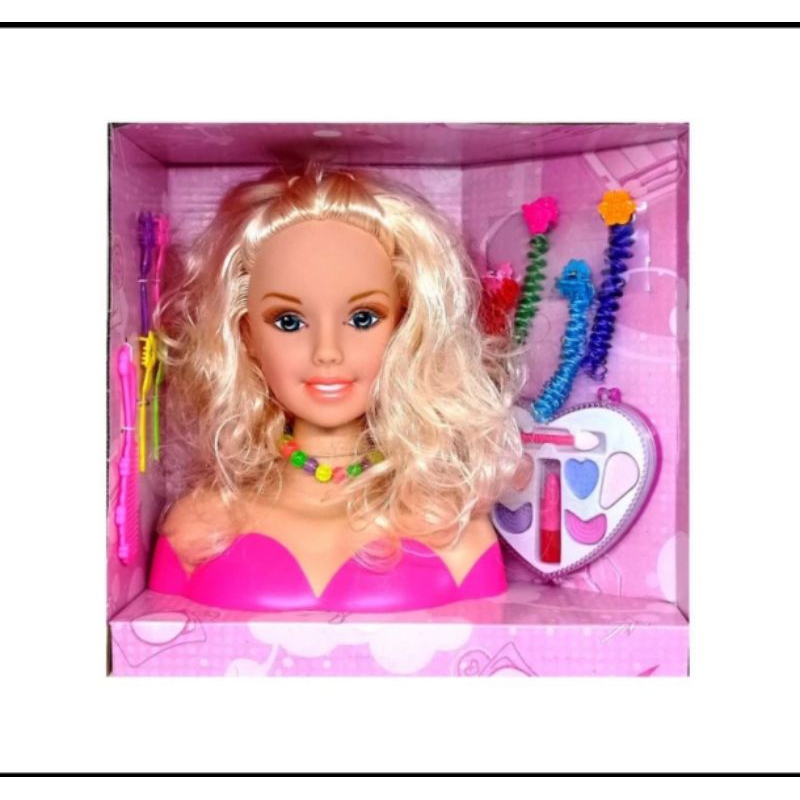 Jual mainan manequin kepala boneka styling head untuk mainan make up ...