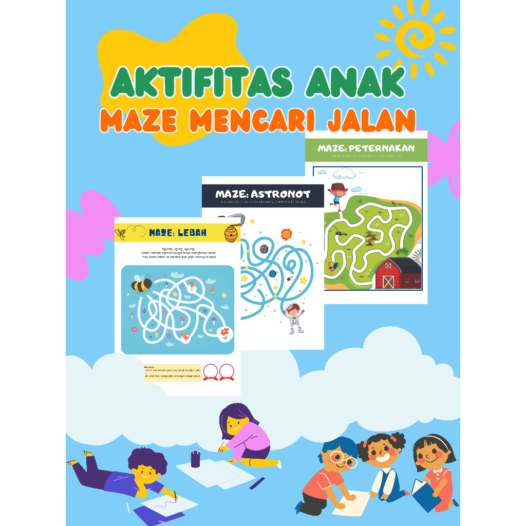 Jual Aktivitas Anak Belajar Maze / Mencari Jalan / Aktivitas Anak ...
