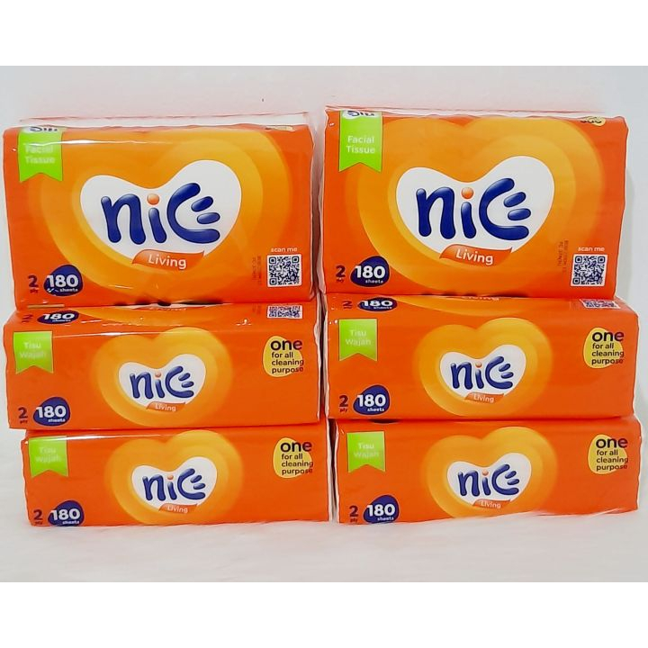 Jual ( PAKET ISI 3 PCS ) Tisu tissue nice 180 sheets 2ply | Shopee ...