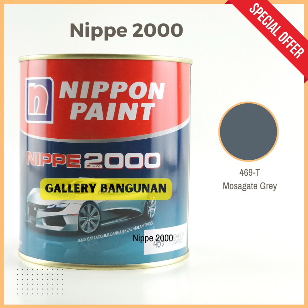 Jual Nippe 2000 469 T Mosagate Grey Cat Kayu Besi NC Nippon Paint Kemasan 1 Liter | Shopee Indonesia