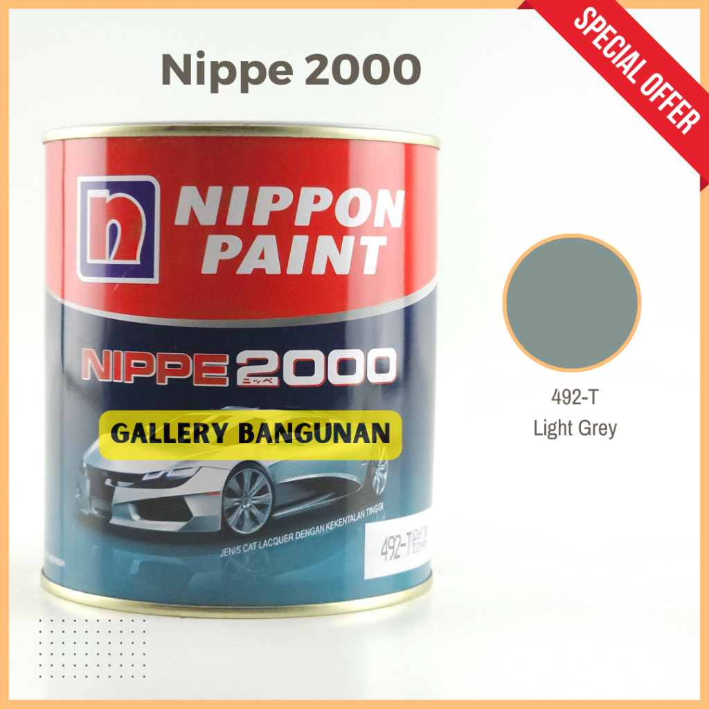 Jual Nippe 2000 492 T Light Grey Cat Kayu Besi NC Nippon Paint Kemasan 1 Liter | Shopee Indonesia