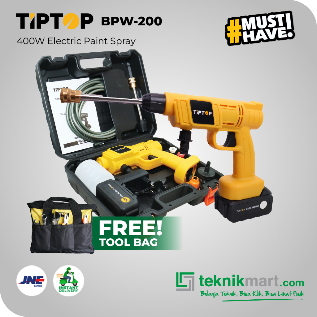 Jual TIP TOP BPW-200 Cordless Pressure Washer + Tas TIP TOP TTB-006 ...