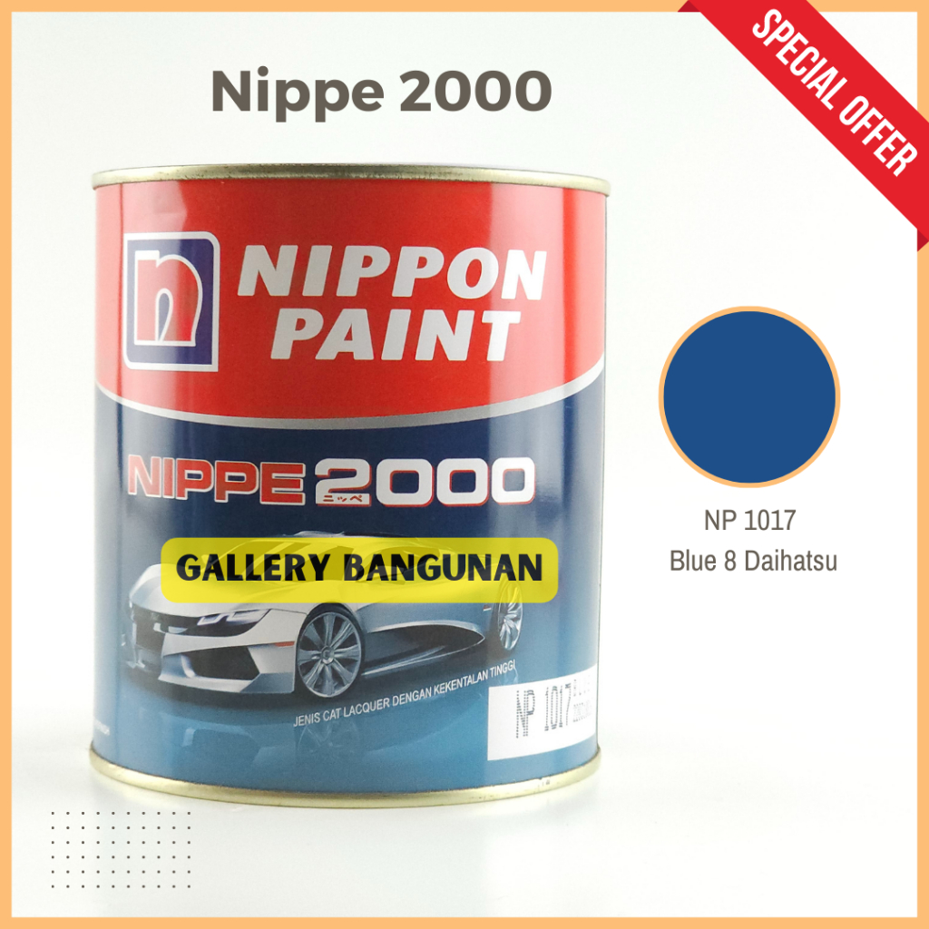 Jual Nippe 2000 Np 1017 Blue 8 Daihatsu 1 Ltr Cat Kayu Besi NC Nippon Paint Kemasan 1 Liter ...