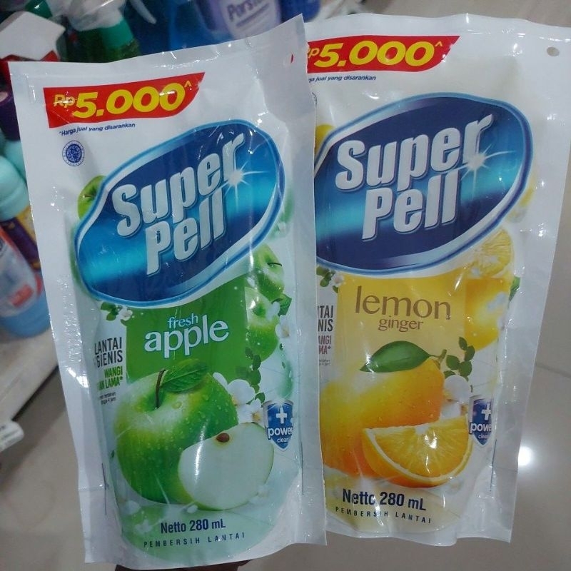Jual SUPER PELL 280ML KEMASAN 5000 PEMBERSIH LANTAI | Shopee Indonesia