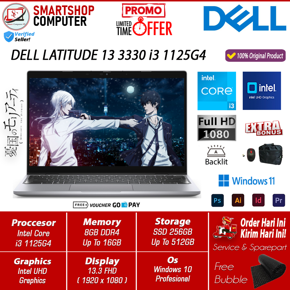 Jual Laptop Dell Latitude 13 3330 Intel i3 1125G4 8GB 1TB UHD Graphics ...