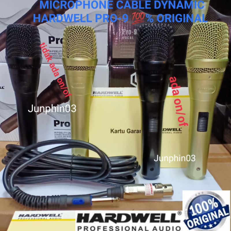 Jual Microphone mic kabel HARDWELL PRO 9 pro9 Pro 7 mic kabel terbaik ...