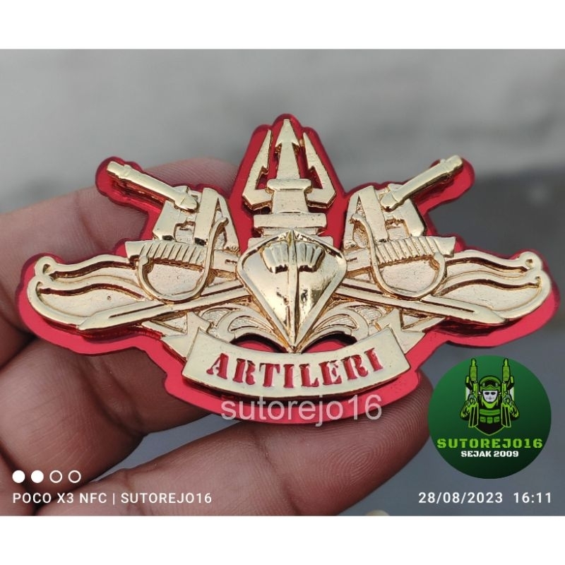 Jual brivet brevet brifet wings artileri tni AL dasar mika akrilik ...