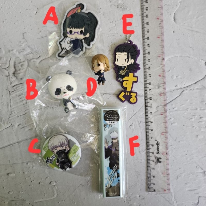 Jual official merch jujutsu kaisen lin rubber geto inumaki gojo dkk ...