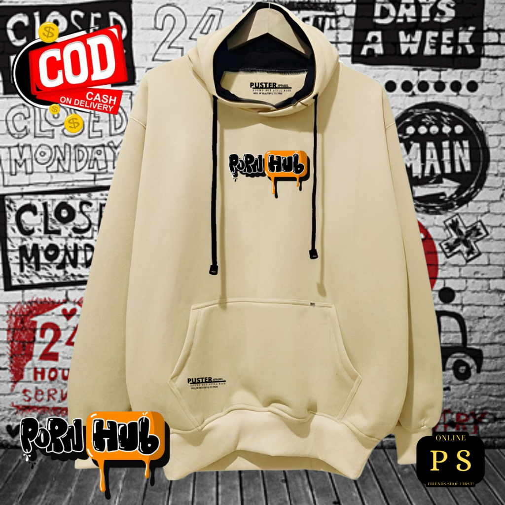 Jual Hoodie Sweater Pria Distro Premium Warna Cream Sablon Pron Hul Terbaru Terlaris Kota ...