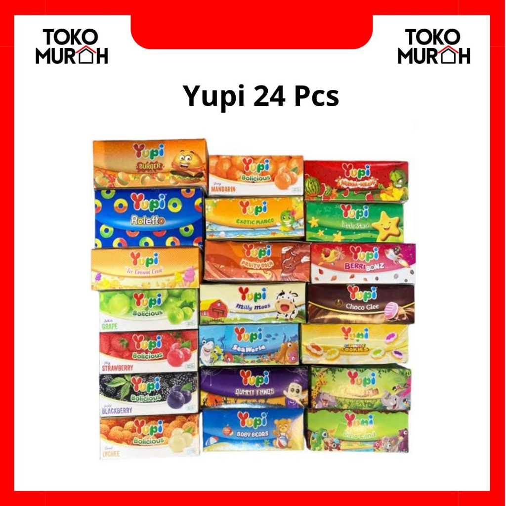 Jual [ 1 BOX ] Yupi 24 Pcs ( Tidak Bisa Pilih Rasa ) | Shopee Indonesia