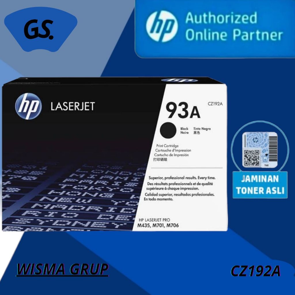 Jual Toner hp laserjet 93A black original ( CZ192A ) | Shopee Indonesia