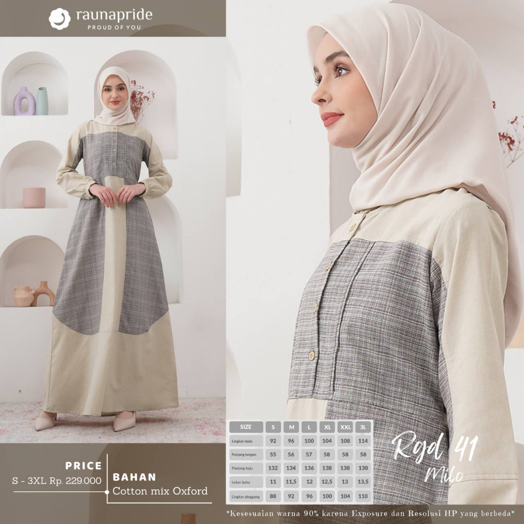 Jual Rauna Gamis katun Wanita / GD- 41 / Fashion Muslim | Shopee Indonesia